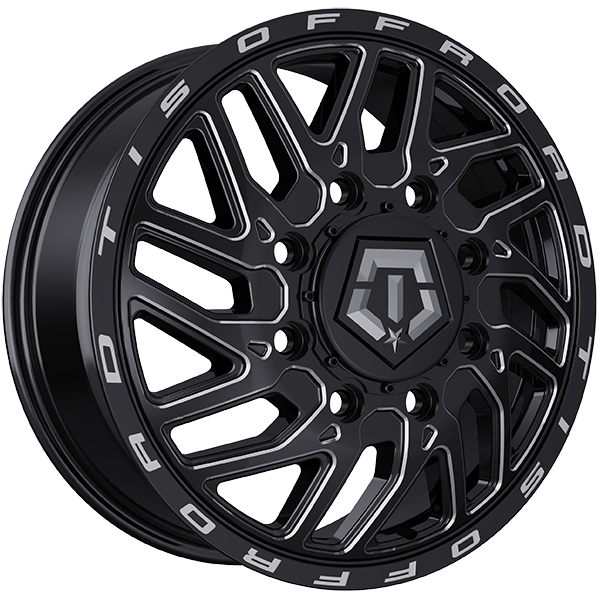 TIS 544BM 20" Dually Wheels – Black with Milled Accents — Dually Wheels ...