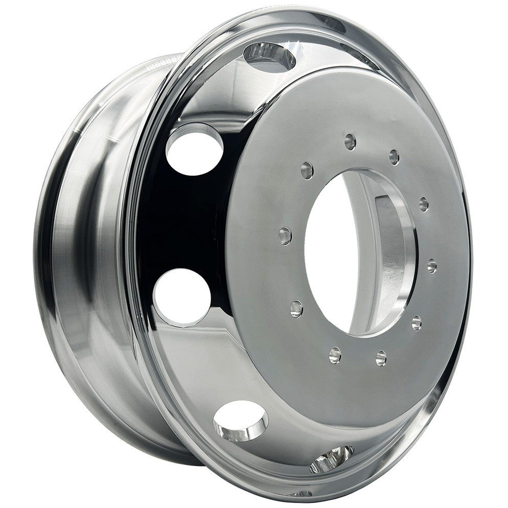 19.5" ATX AO200 10x225 Polished Dually Wheels — Dually Wheels Canada