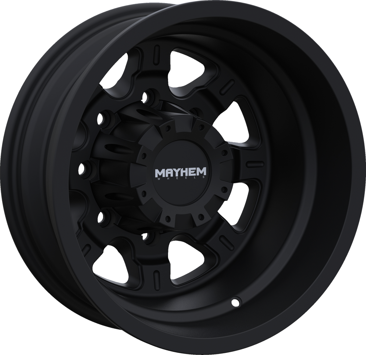 17" Mayhem Monstir 8101 Satin Black Dually Wheels — Dually Wheels Canada