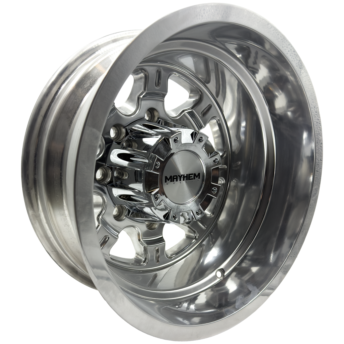 17" Mayhem Monstir 8101 Polished Dually Wheels — Dually Wheels Canada