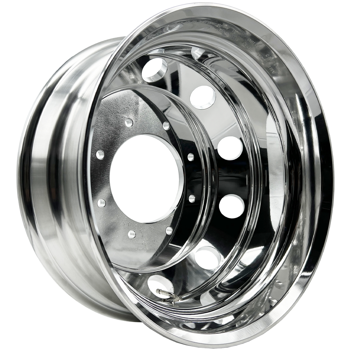 19.5" ATX AO200 Polished 8 Lug Dually Wheels — Dually Wheels Canada