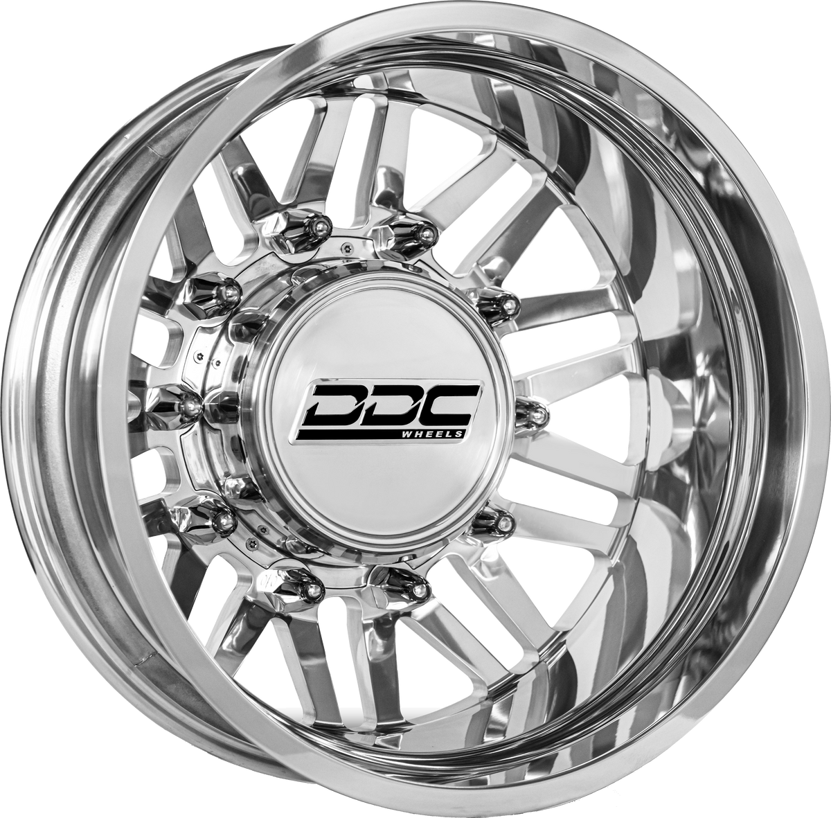 22" DDC Aftermath Polished Wheels — Dually Wheels Canada