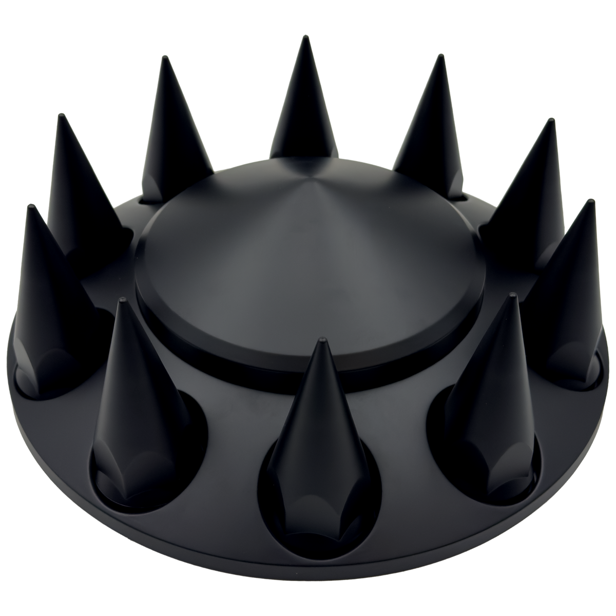 Set of 2 Front Black Spike Centre Cap — Dually Wheels Canada