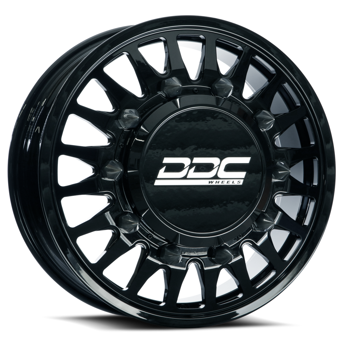 22" DDC The Spoke Forged Gloss Black Dually Wheels — Dually Wheels Canada
