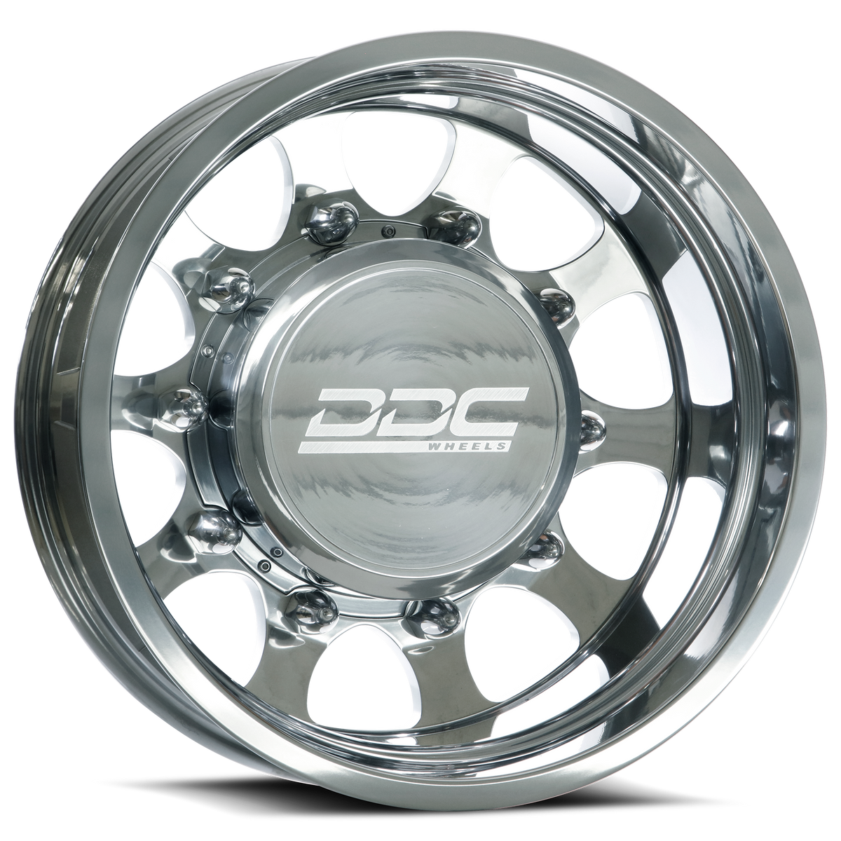 22" DDC The Shield Polished Dually Wheels — Dually Wheels Canada