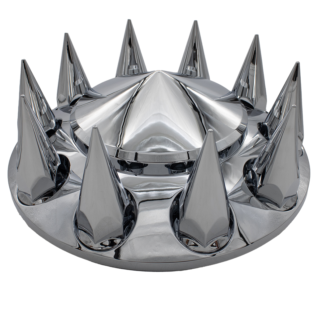 Set of 2 Front Chrome Spike Centre Cap — Dually Wheels Canada
