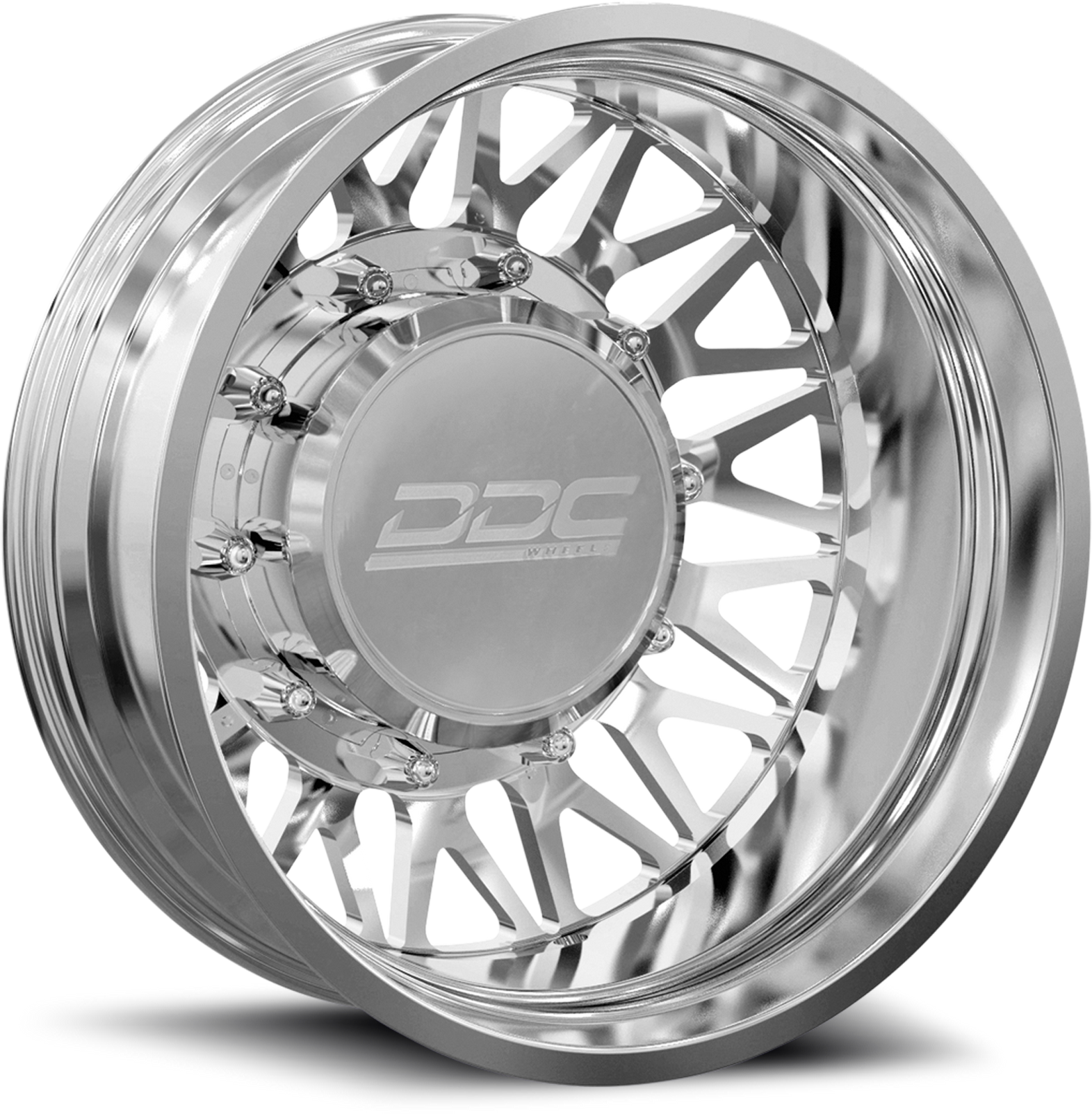 22" DDC The Mesh Forged Polished Wheels — Dually Wheels Canada