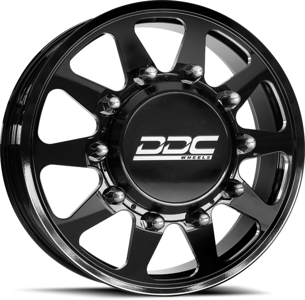 20" DDC The Ten Forged Black/Milled Wheels — Dually Wheels Canada
