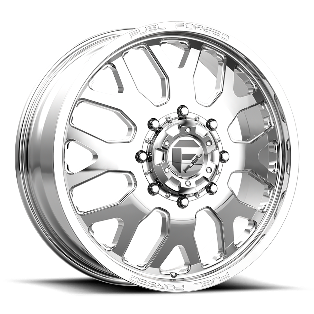 24" Fuel Forged FF19 Dually Wheels Polished Wheels — Dually Wheels Canada