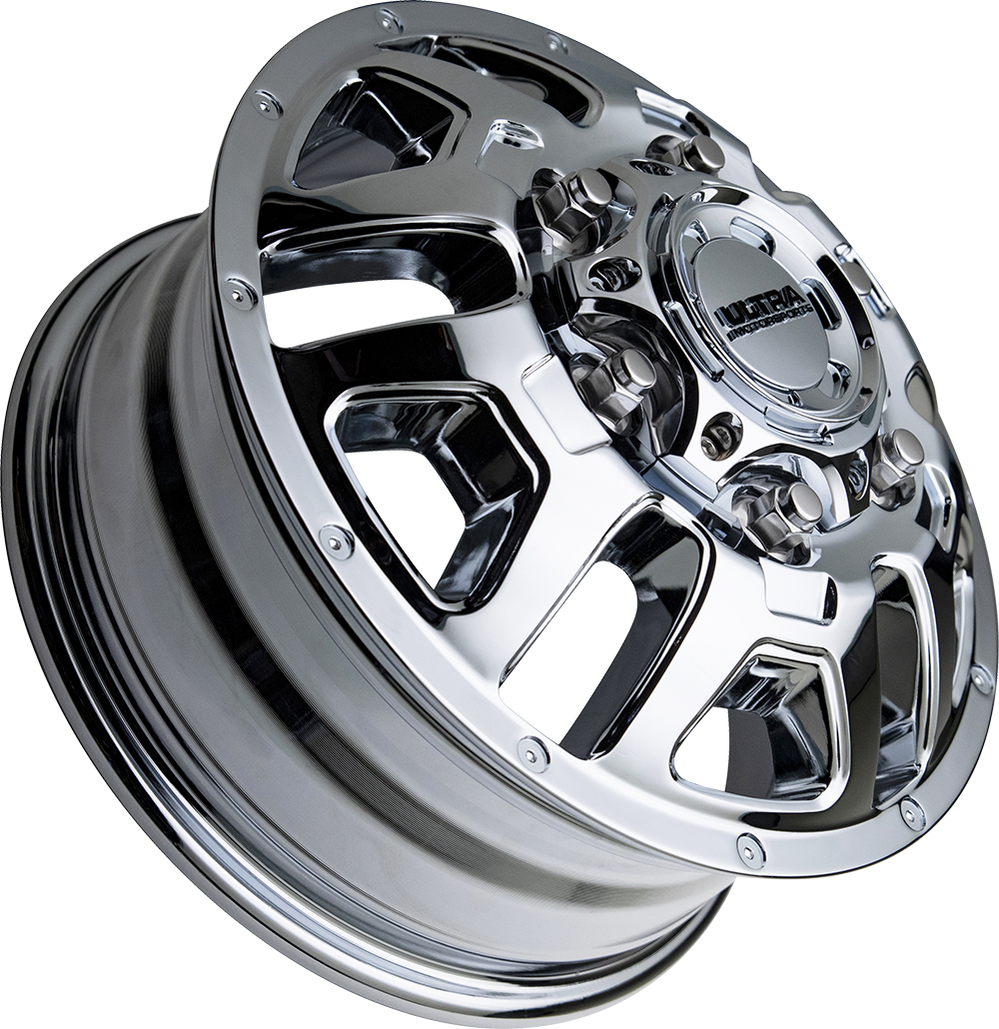 16" Ultra Motorsports 003 Hunter Chrome Dually Wheels — Dually Wheels ...