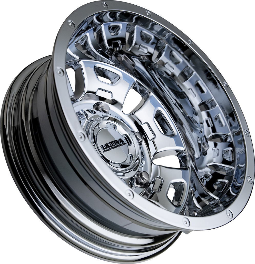 16" Ultra Motorsports 003 Hunter Chrome Dually Wheels — Dually Wheels ...