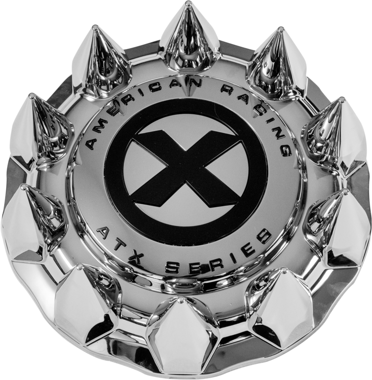 ATX Chrome Spike Front Centre Cap — Dually Wheels Canada