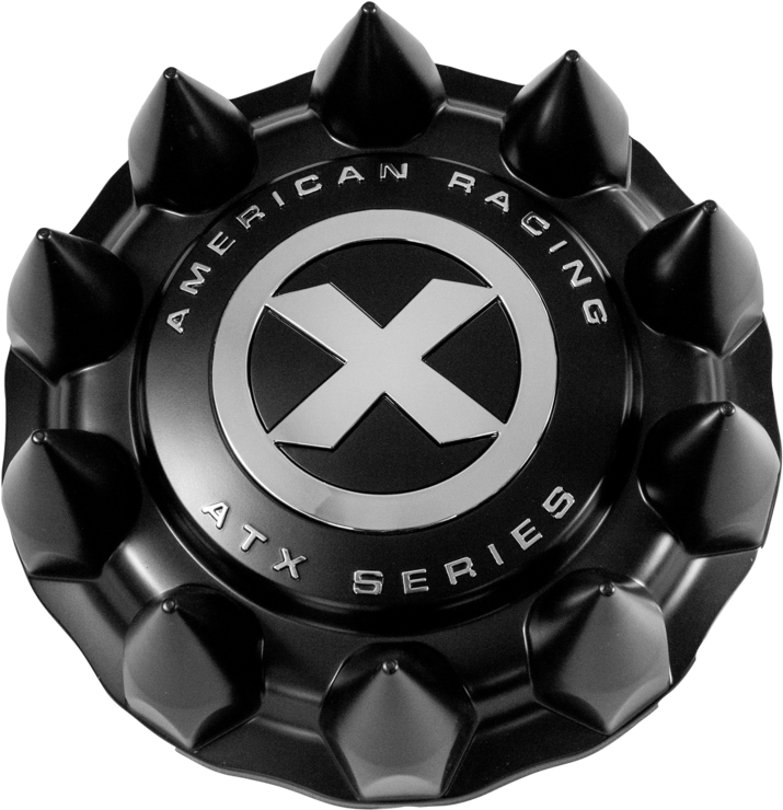 ATX Black Spike Front Centre Cap — Dually Wheels Canada