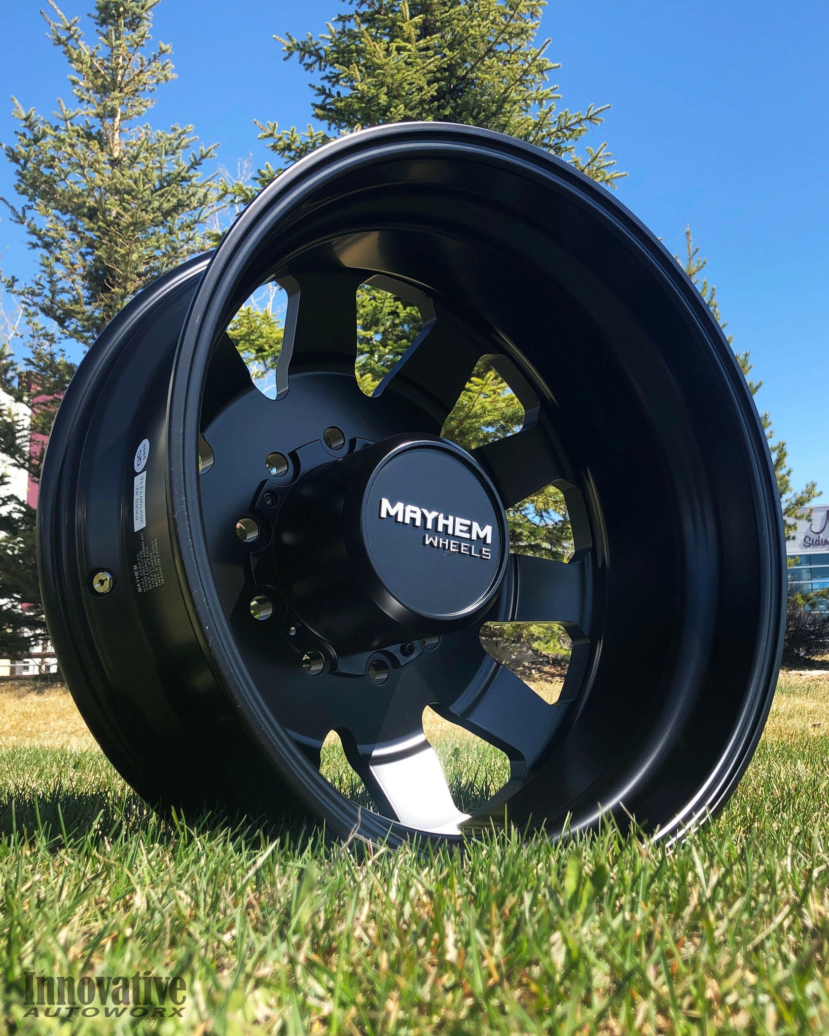 22" Mayhem Challenger 8181 Matte Black Wheels [10x225] — Dually Wheels ...