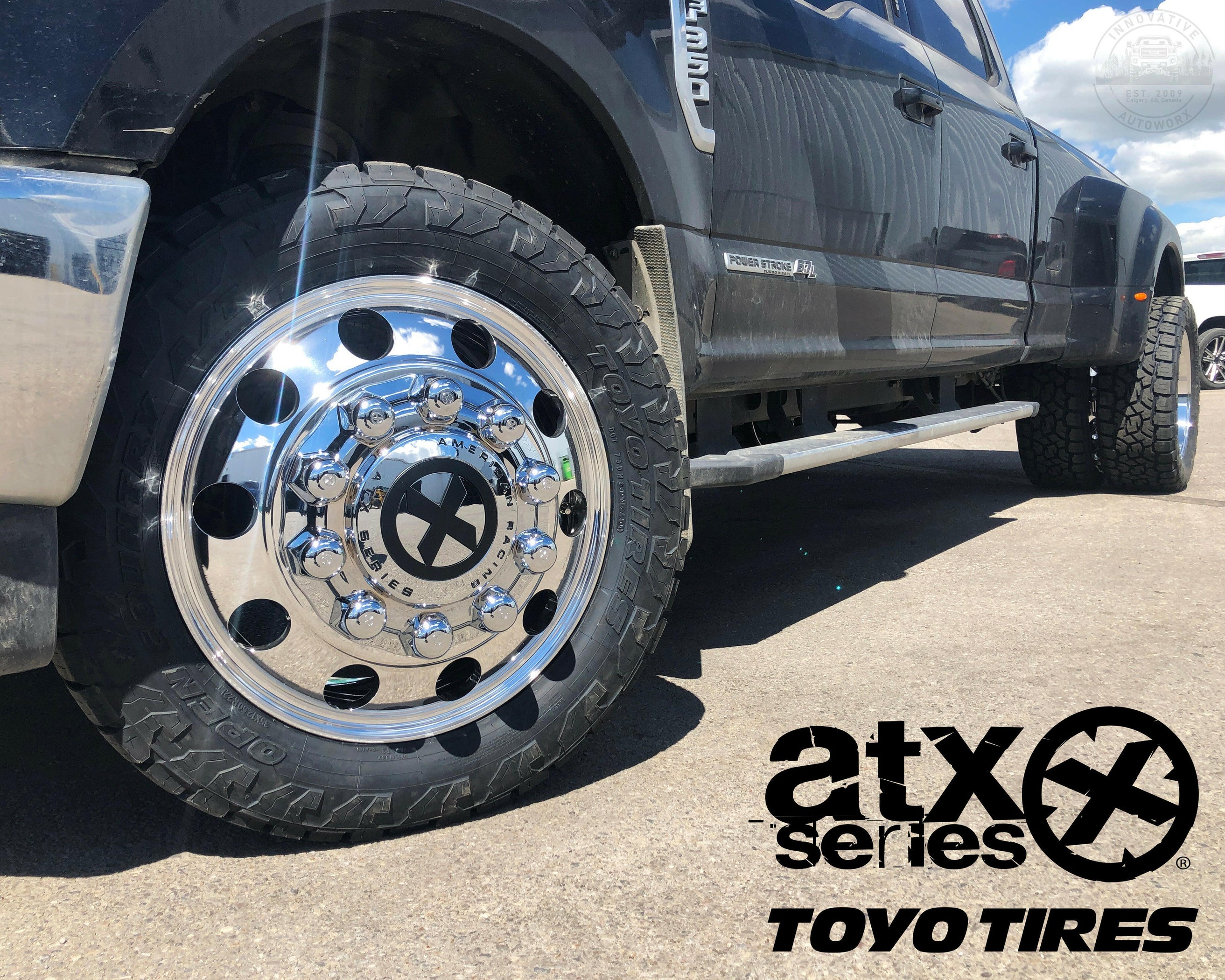 22"/22.5" ATX AO200 Polished Dually Wheels — Dually Wheels Canada