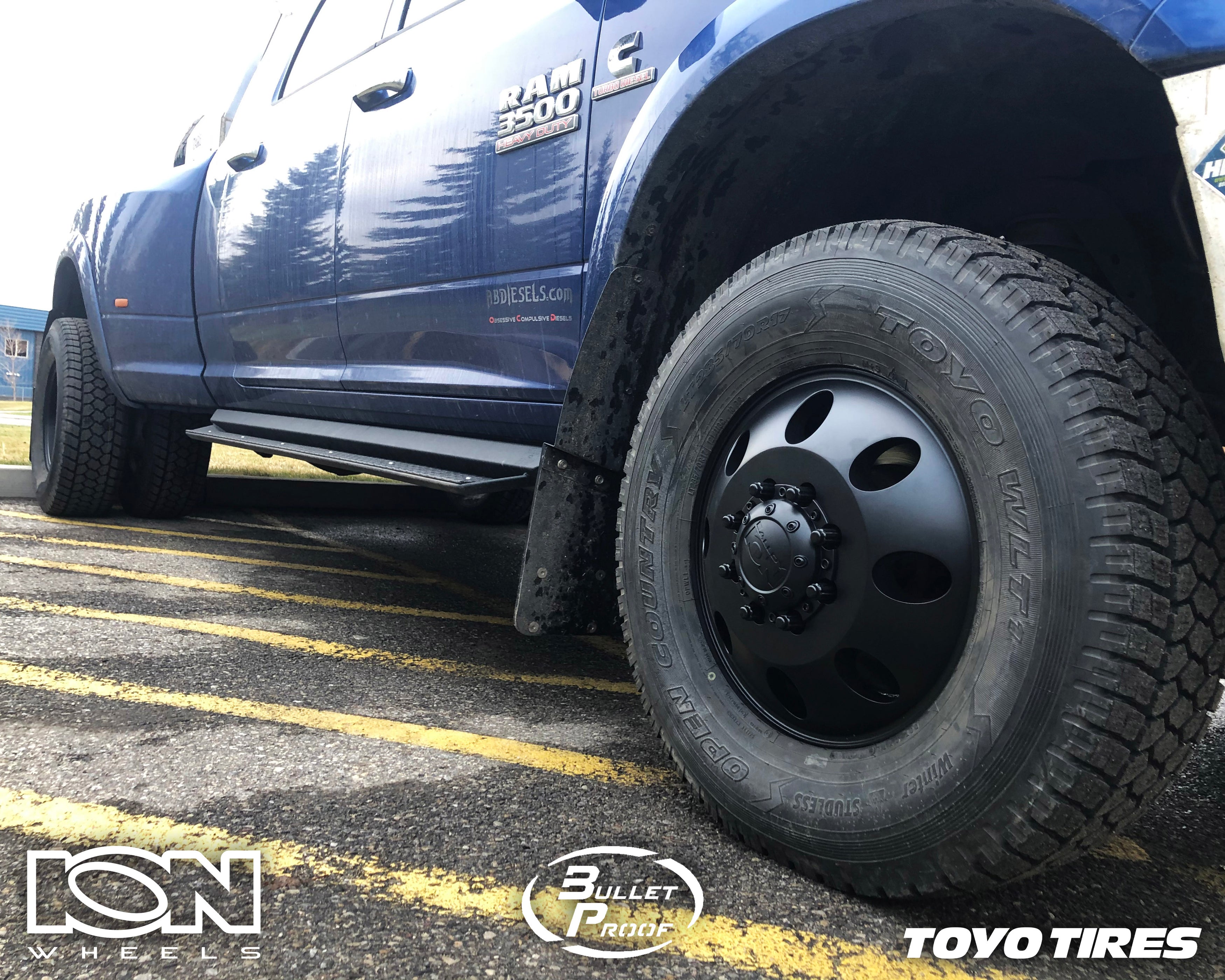 17" Ion 167 Matte Black Dually Wheels - Bold Style for Dually Trucks ...