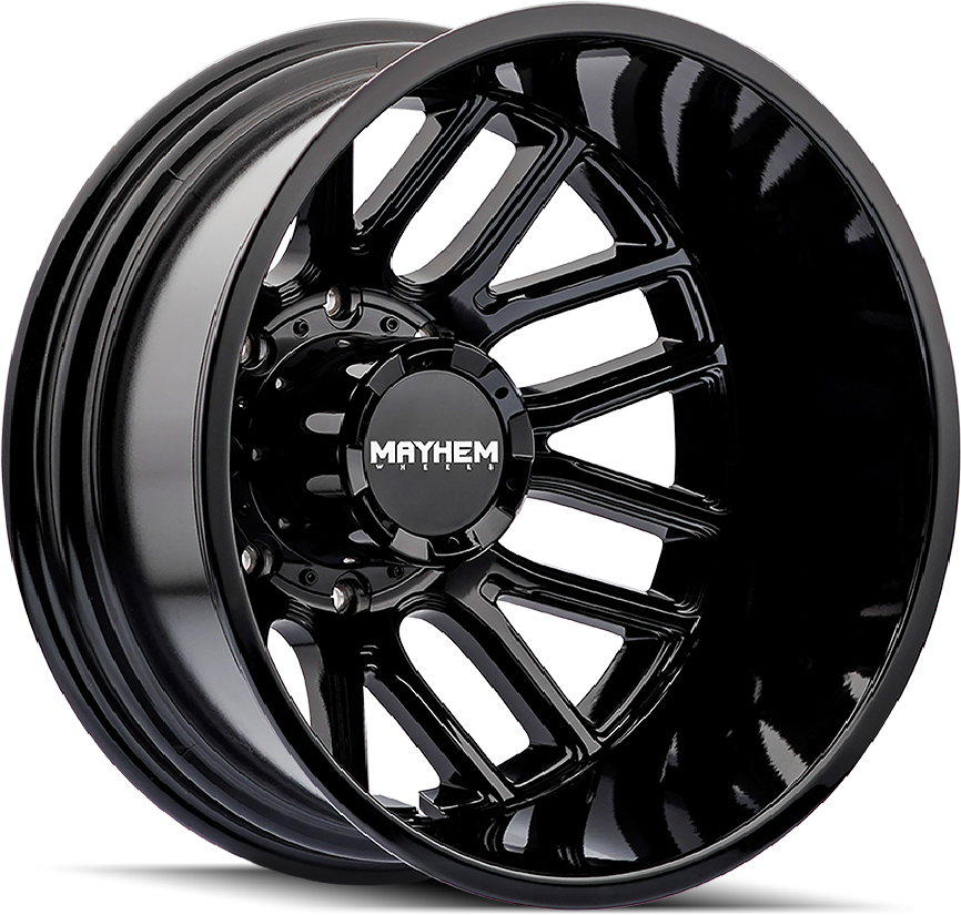 20" Mayhem Cogent 8107 Gloss Black Dually Wheels — Dually Wheels Canada