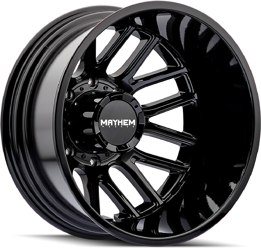 20" Mayhem Cogent 8107 Gloss Black Dually Wheels — Dually Wheels Canada