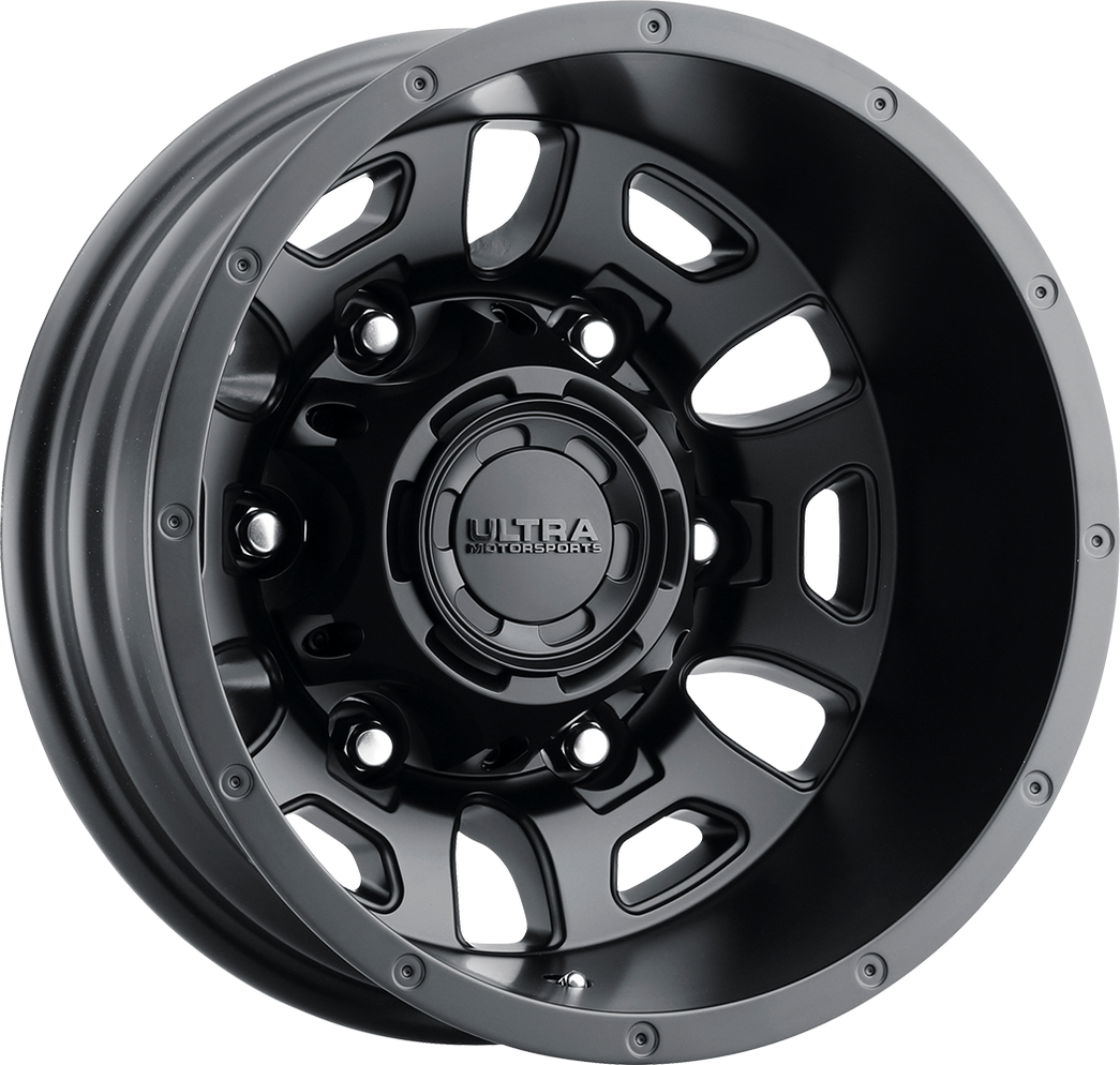 16" Ultra Motorsports 003 Hunter Satin Black Dually Wheels — Dually ...
