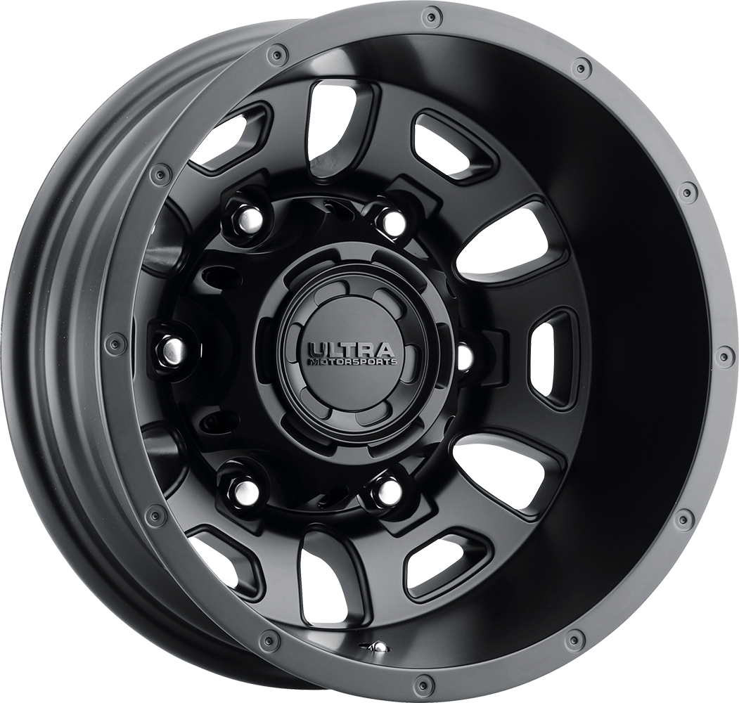 16" Ultra Motorsports 003 Hunter Satin Black Dually Wheels — Dually ...