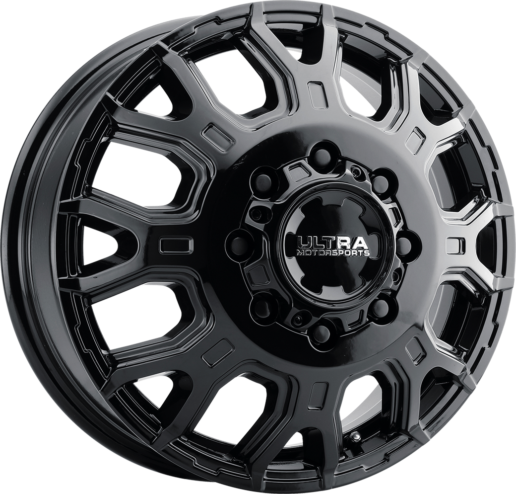 17" Ultra Motorsports 022 Scorpion Gloss Black Dually Wheels — Dually ...